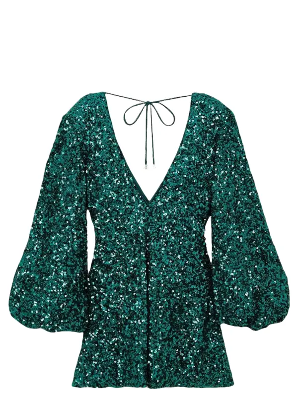 Remain Birger Christensen Darsie Sequined Mini Dress - Emerald