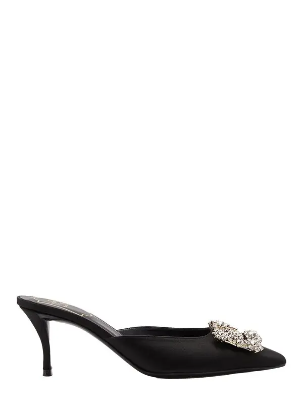 ROGER VIVIER Efflorescence Crystal-embellished Mules - Black