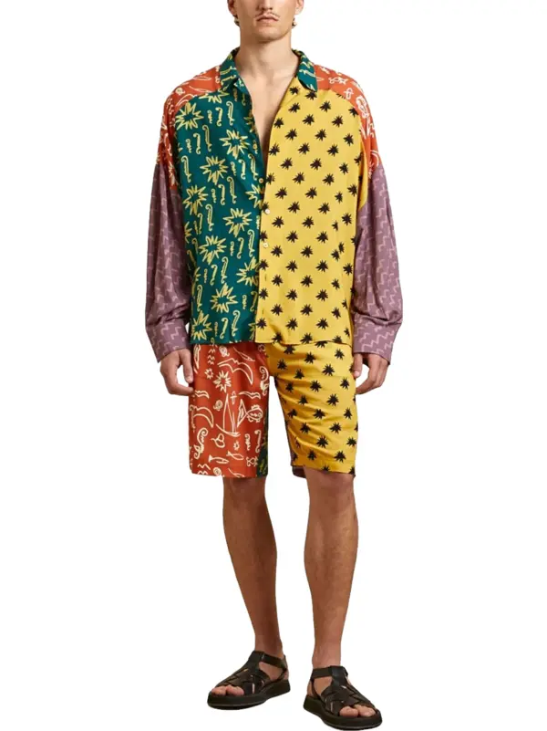 DONDE ESTEBAN Estrellitas Knee-length Shorts - Yellow
