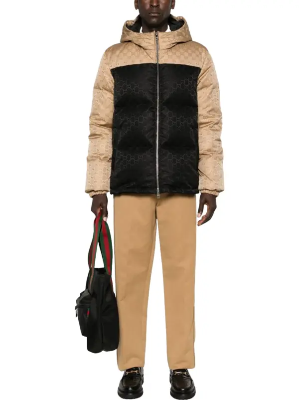 Gucci Gg Canvas Puffer Jacket - Black