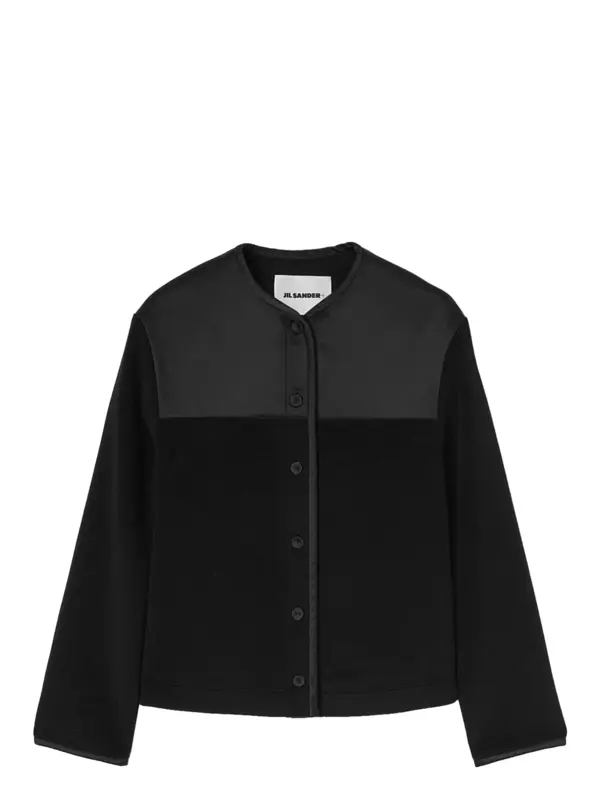 JIL SANDER Panelled Fleece Jacket - Black