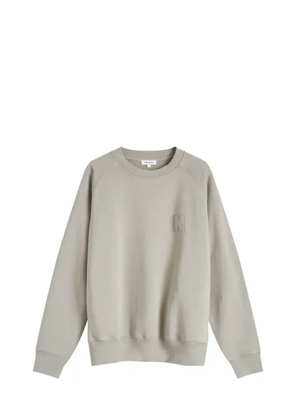 Norse Projects Marten Raglan N Patch Crew Sweat - Weather Grey