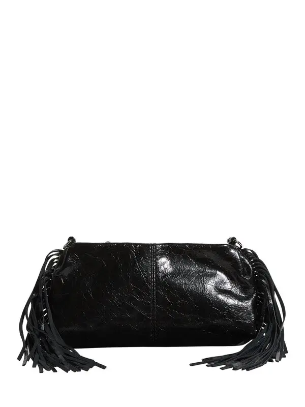 Maje Leather Miss M Clutch Bag - Black