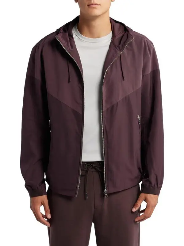 Hugo Boss Cireno Hooded Jacket - Burgundy