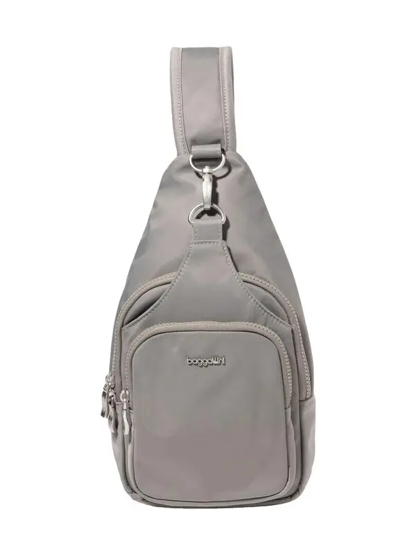 BAGGALLINI Central Park Sling Bag - Steel Grey Twill