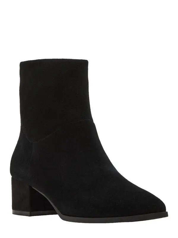 Blondo Arena Pointed Toe Bootie - Black Suede