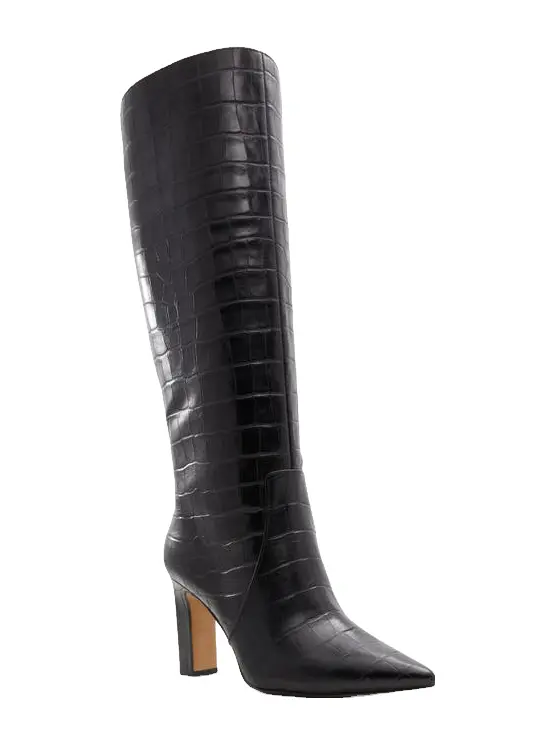 Aldo Cadigoder Pointed Toe Knee High Boots - Black