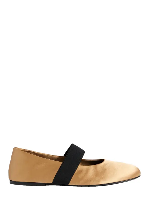 Co Satin Ballet Flats - Gold