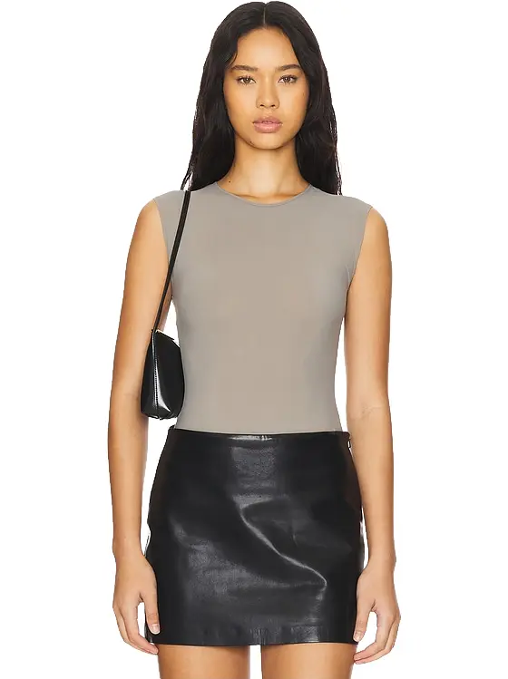 AGOLDE Aura Sleeveless Bodysuit - Aluminum