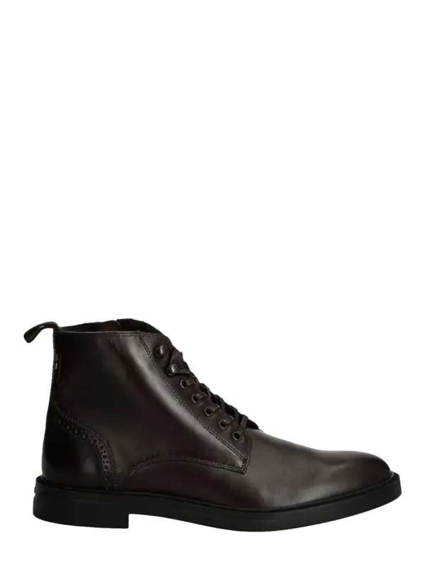 Hugo Boss Leather Ankle Boots - Brown