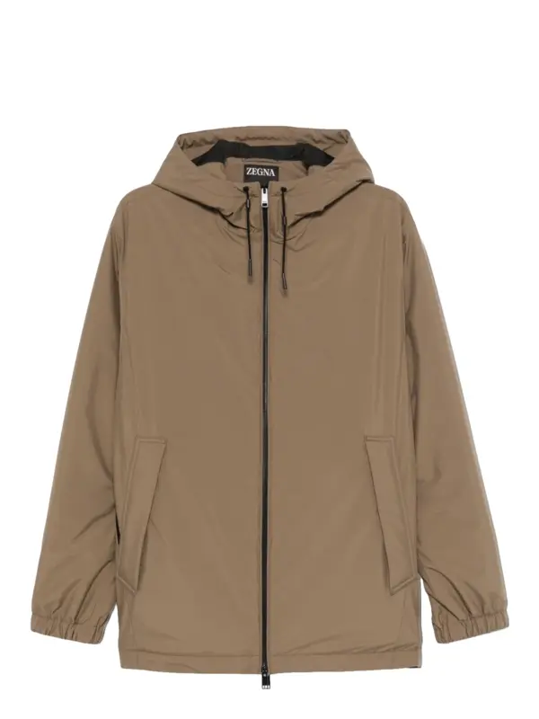 Zegna Hooded Padded Jacket - Green