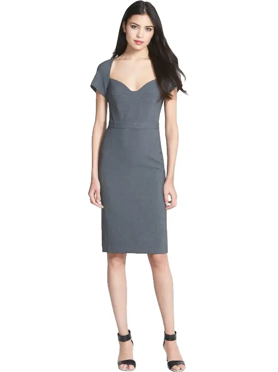 Diane Von Furstenberg Katrina Woven Sheath Dress - Night Fall