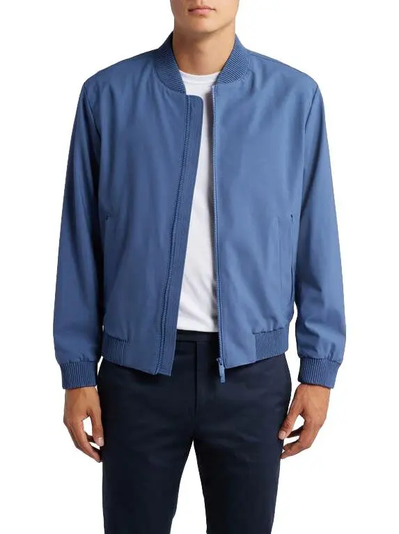 Hugo Boss Hanry Stretch Virgin Wool Blend Jacket - Navy