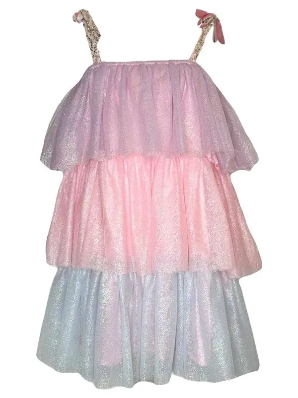LOLA + THE BOYS Sparkle Ombre Tulle Dress - Multicolor