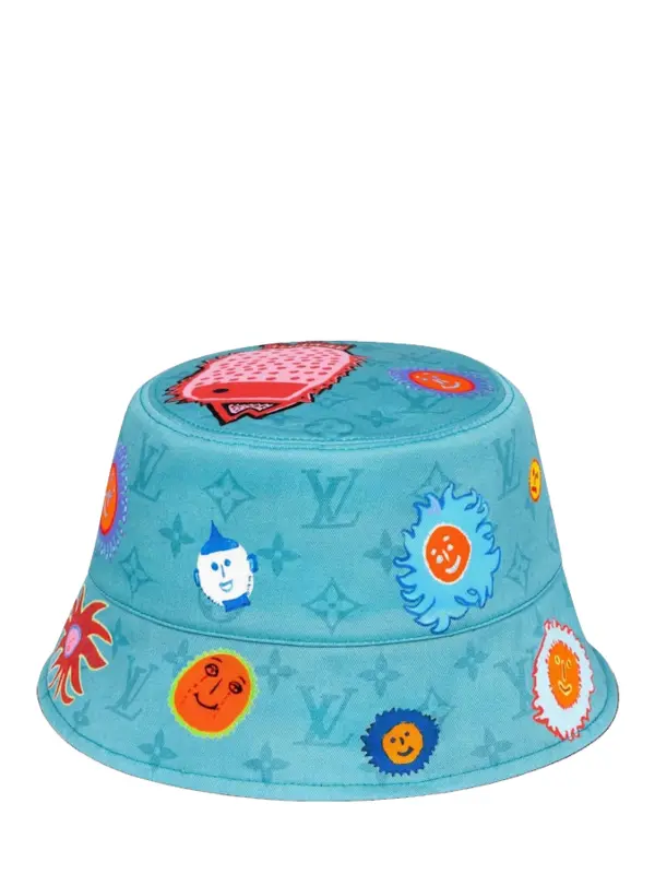 LOUIS VUITTON X Yk Reversible Faces Bucket Hat - Blue