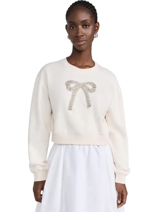 LoveShackFancy Rylan Pullover - Sugar Cookie