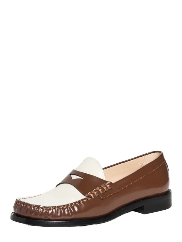 STUART WEITZMAN Lottie Loafers - Hazelnut/cream