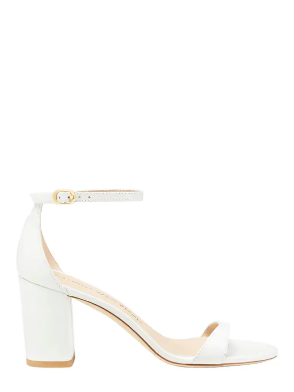 STUART WEITZMAN Nudist 75mm Block Sandals - White