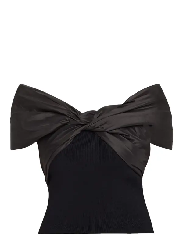 Simkhai Celiana Combo Off-the-shoulder Top - Black