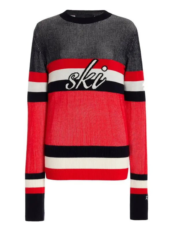 Perfect Moment Evie Merino Wool Ski Sweater - Red