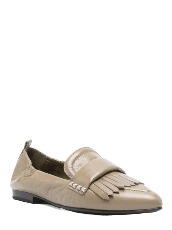 Ash Blitz Leather Slippers - Brown