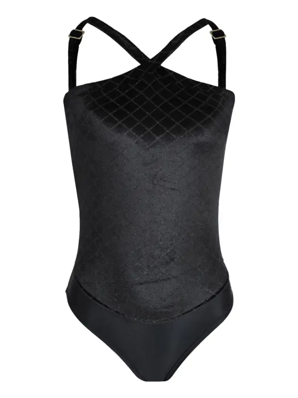 AMIR SLAMA Halterneck Stretch Body - Black