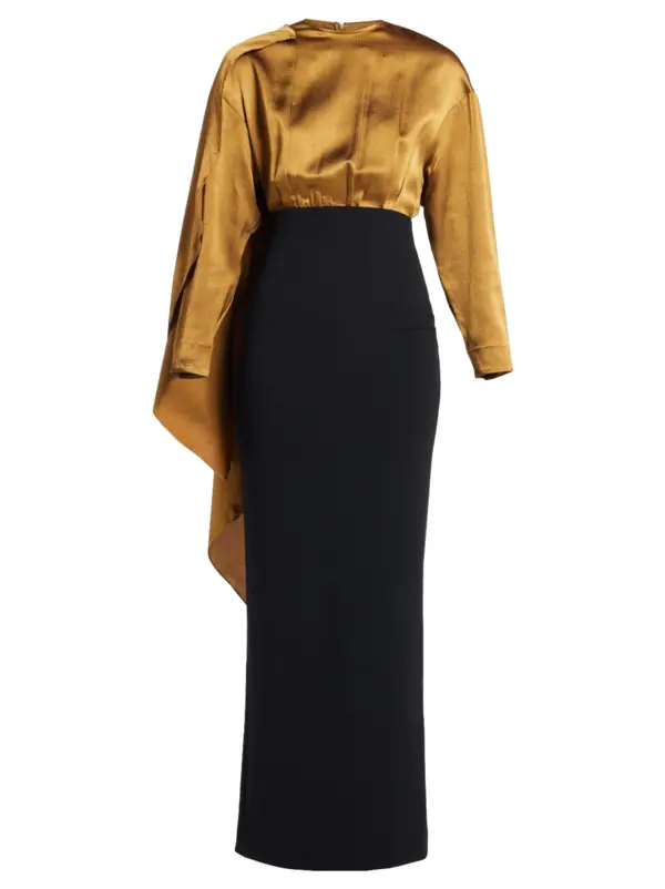 Solace London River Midi Dress - Gold