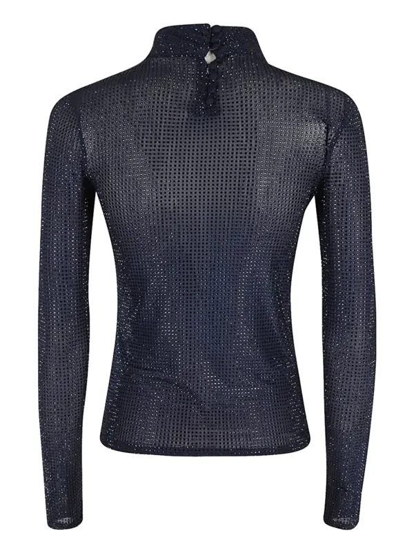 Retrofete Crystal-embellished Top - Blue