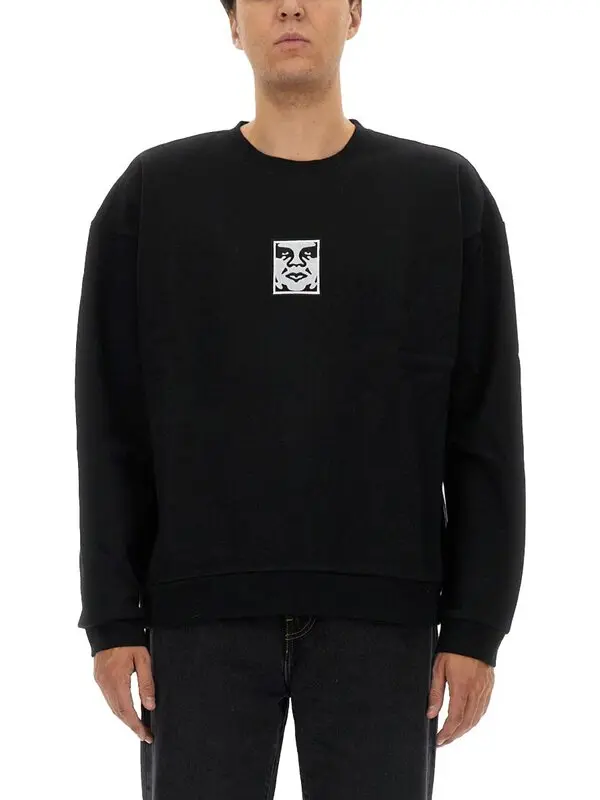 Obey Cotton Blend Sweatshirt - Black