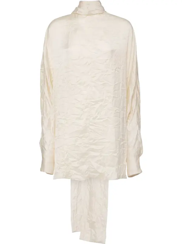 Khaite Bex Satin Top - White