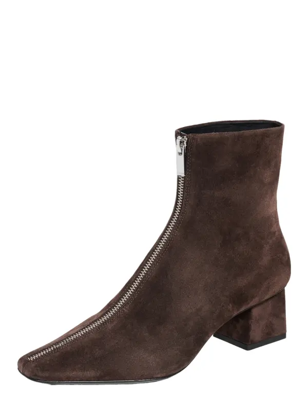 Simkhai Ryder Suede Zip Front Boots - Cacao