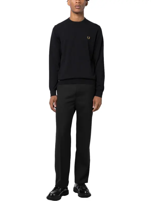 Fred Perry Logo-embroidered Sweater - Blue
