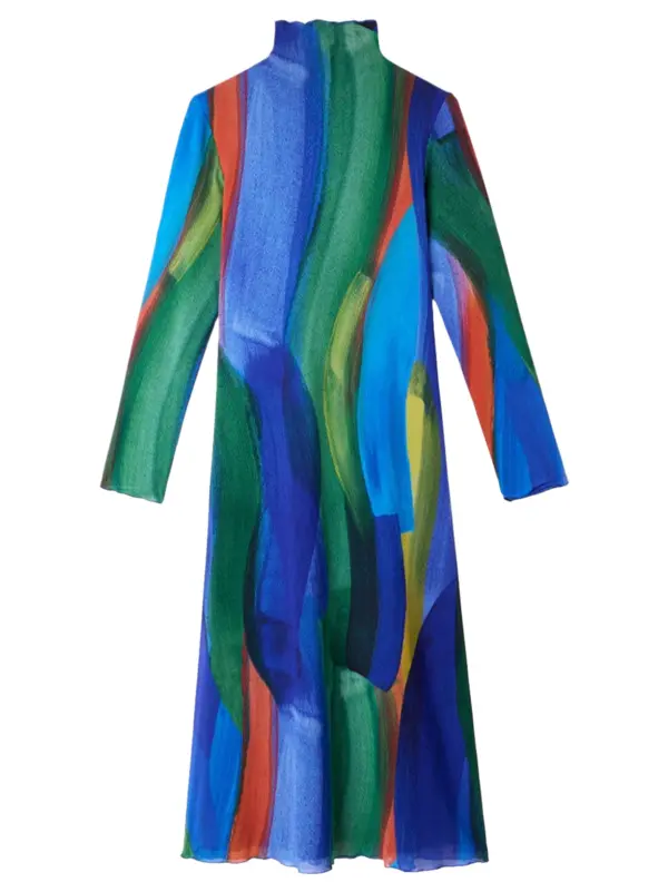 Sunnei Pennellata Midi Dress - Blue