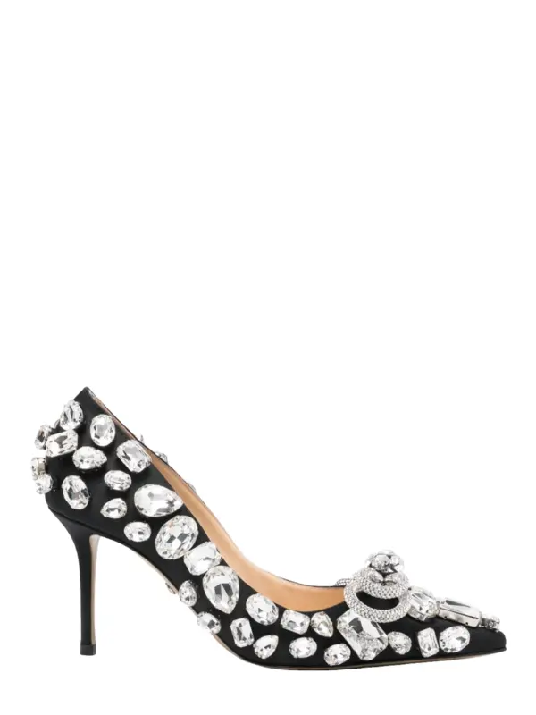 Mach & Mach 80mm Crystal-embellished Pumps - Black
