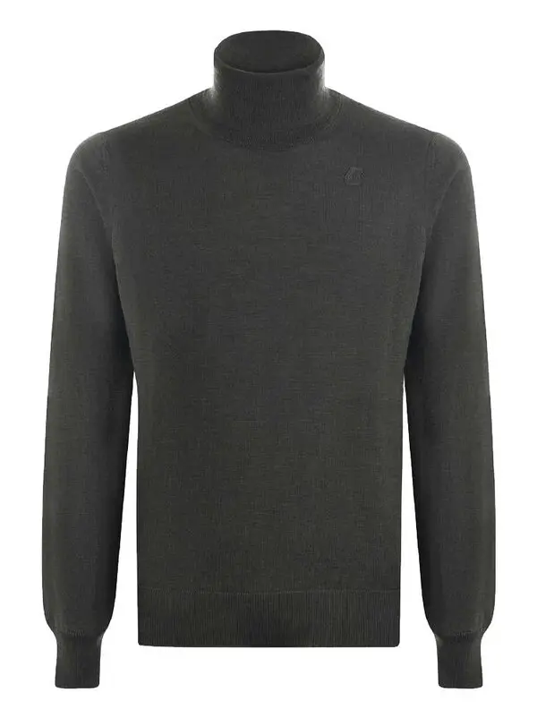 K-WAY Virgin Wool Turtleneck - Green