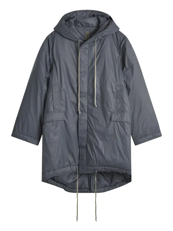 Rick Owens Recycled Nylon Fishtail Parka Jacket - Stone