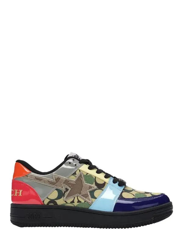 BAPE Coach X Bapesta Low 'camo Multi' Sneakers - Multicolor