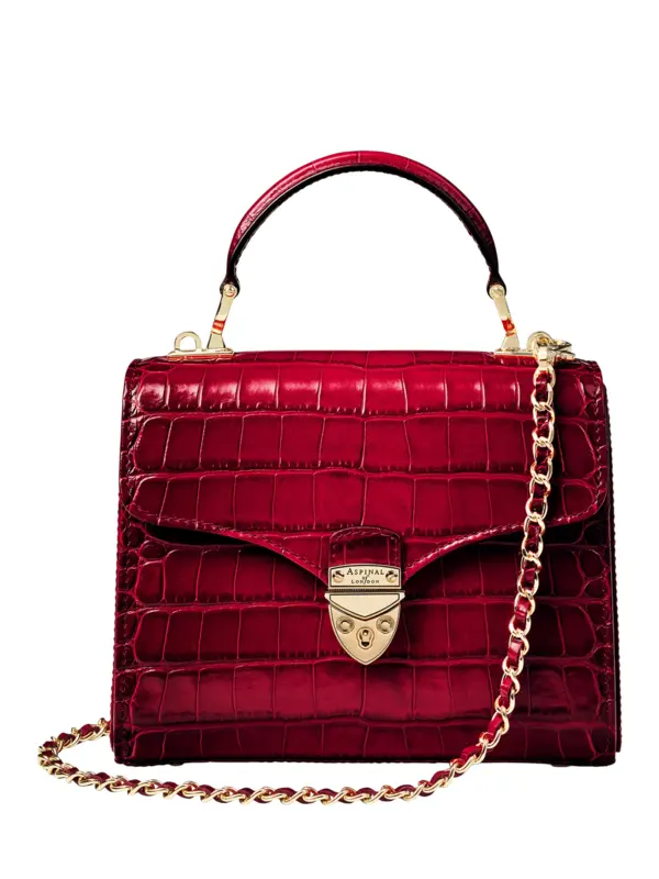 ASPINAL OF LONDON Midi Mayfair Top-handle Bag - Red