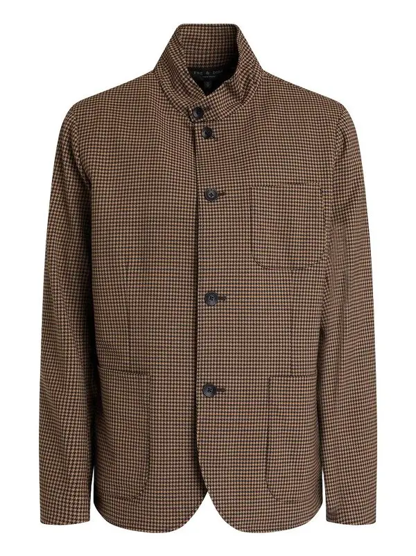 Rag & Bone Prospect Houndstooth Wool-blend Twill Blazer - Brown