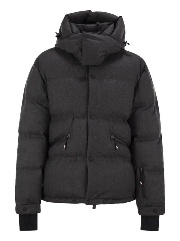 Moncler Krun Ski Hooded Down Jacket - Grey