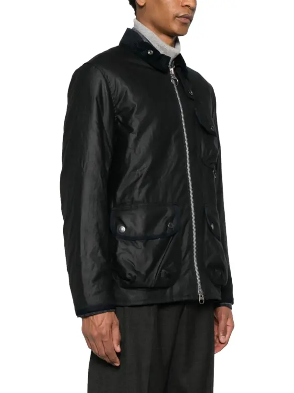 Barbour Angler Waxed Jacket - Blue