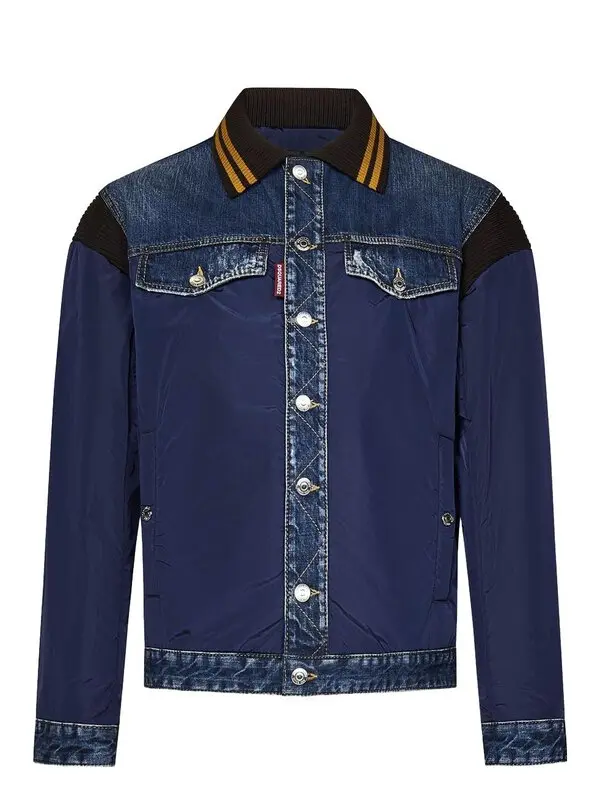 Dsquared2 Panelled Jacket - Blue