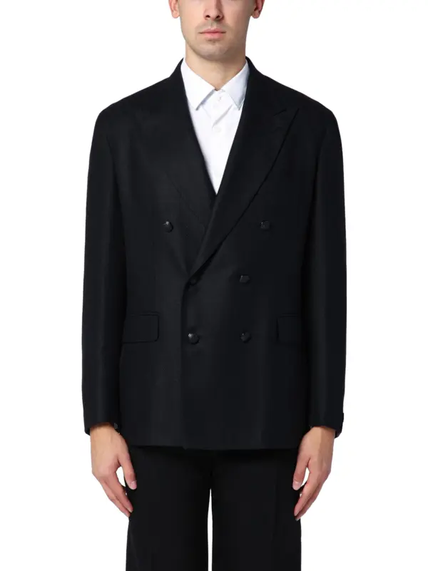 Tagliatore Wool And Cashmere Double-breasted Jacket - Black