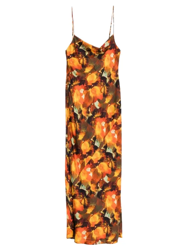Acler Netherby Graphic Print Dress - Orange