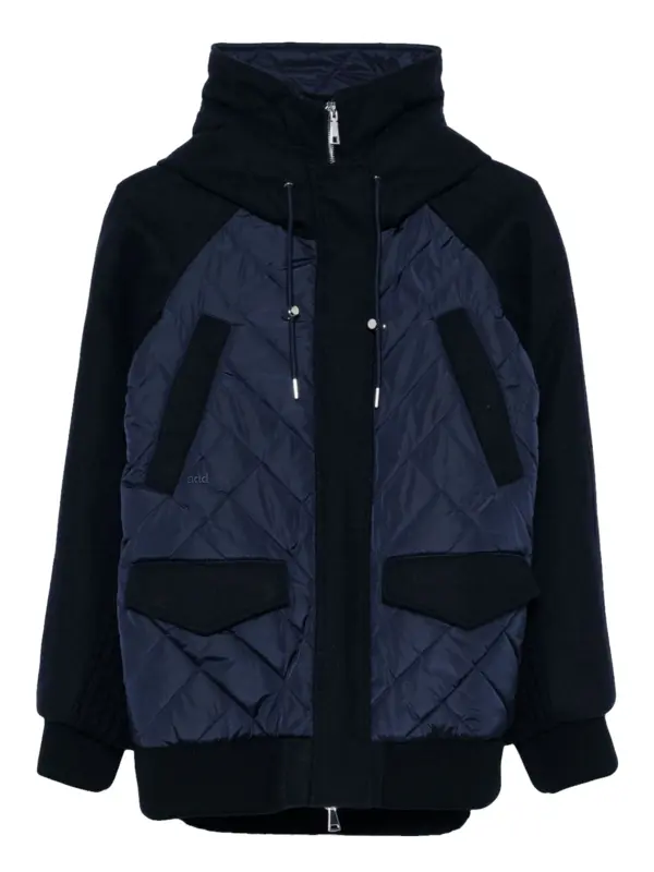 Add Hooded Padded Jacket - Blue