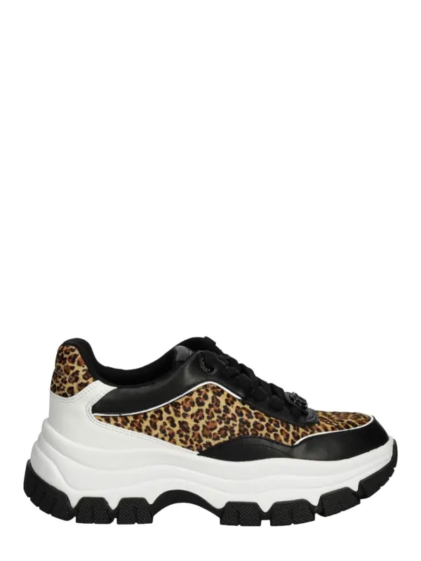 Guess Animal-print Chunky Sneakers - Black