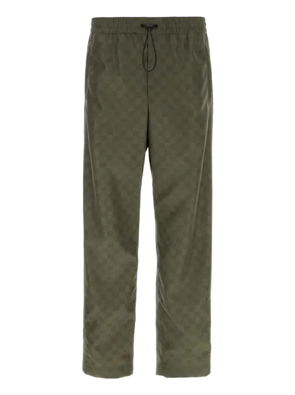 Gucci Logo Print Trousers - Green