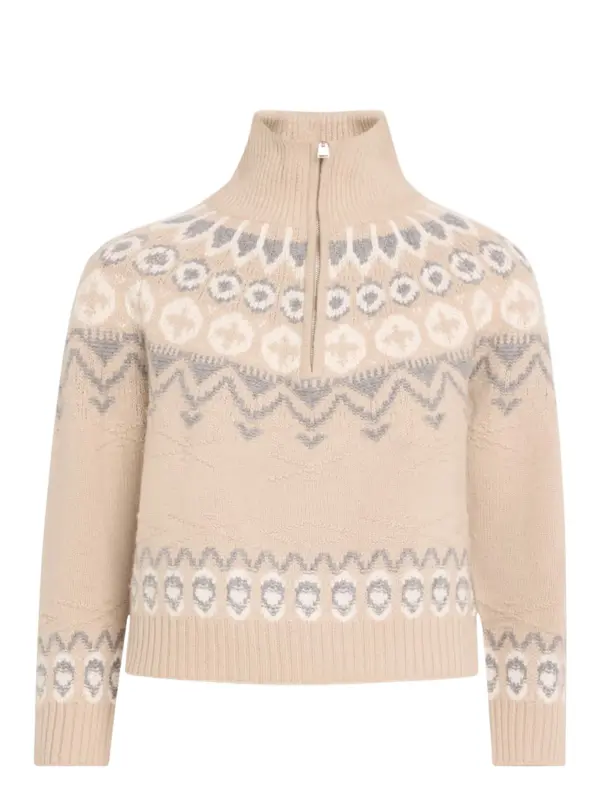 Simkhai Eliah Wool-cashmere Pullover - Dark Sand Multi
