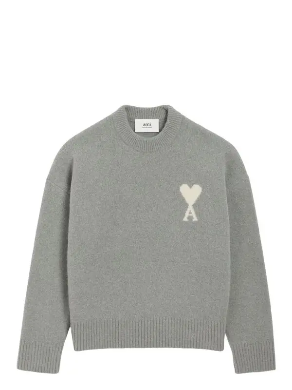 Ami Intarsia-knit Sweater - Gris