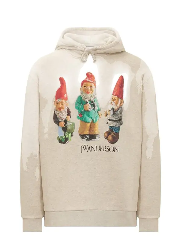 JW Anderson Printed Hoodie - Beige
